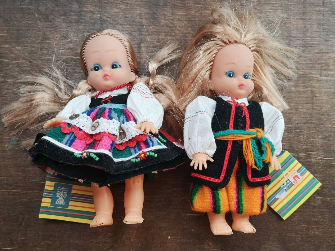 Polish Folk Doll Set Collectible Folk Doll Polish Figurine Traditional ...