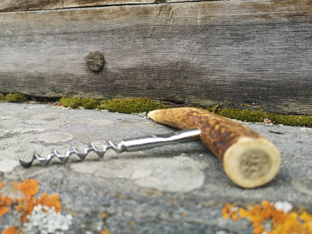 Vintage Antler Corkscrew Bone Bottle Opener Vintage Barware Retro ...