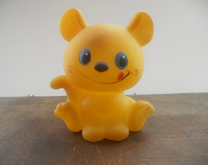 Soviet Vintage Rubber Toy Yellow Rubber Animal Toy USSR Era - Etsy