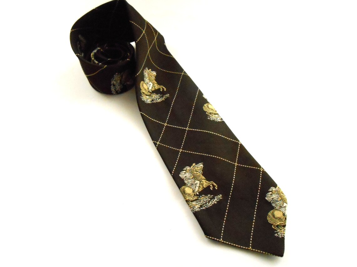 Swedish Vintage Mens Wide Necktie Silja Necktie Brown Necktie - Etsy