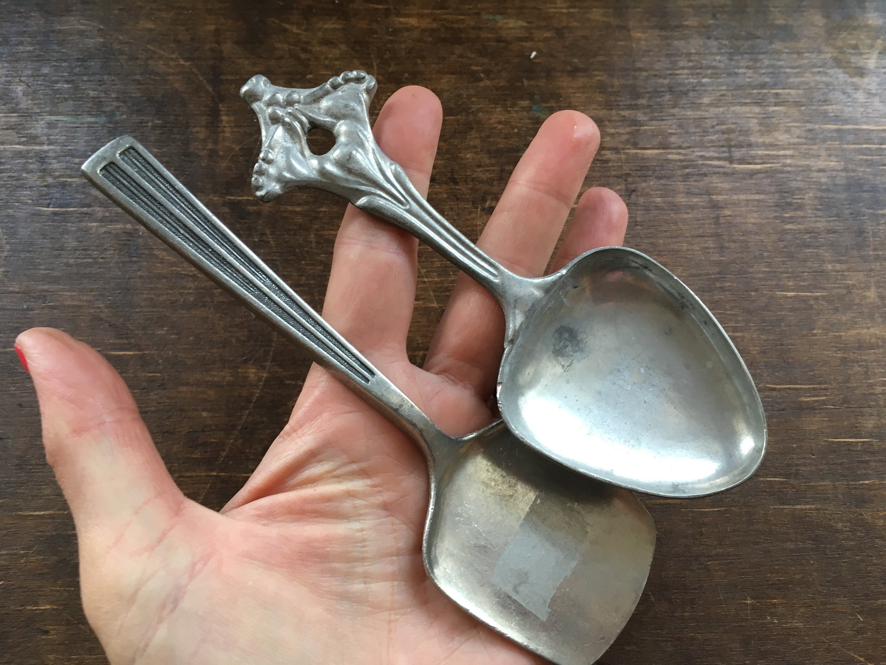 Norwegian Pewter spoon set Norwegian tin spoon set Norway | Etsy