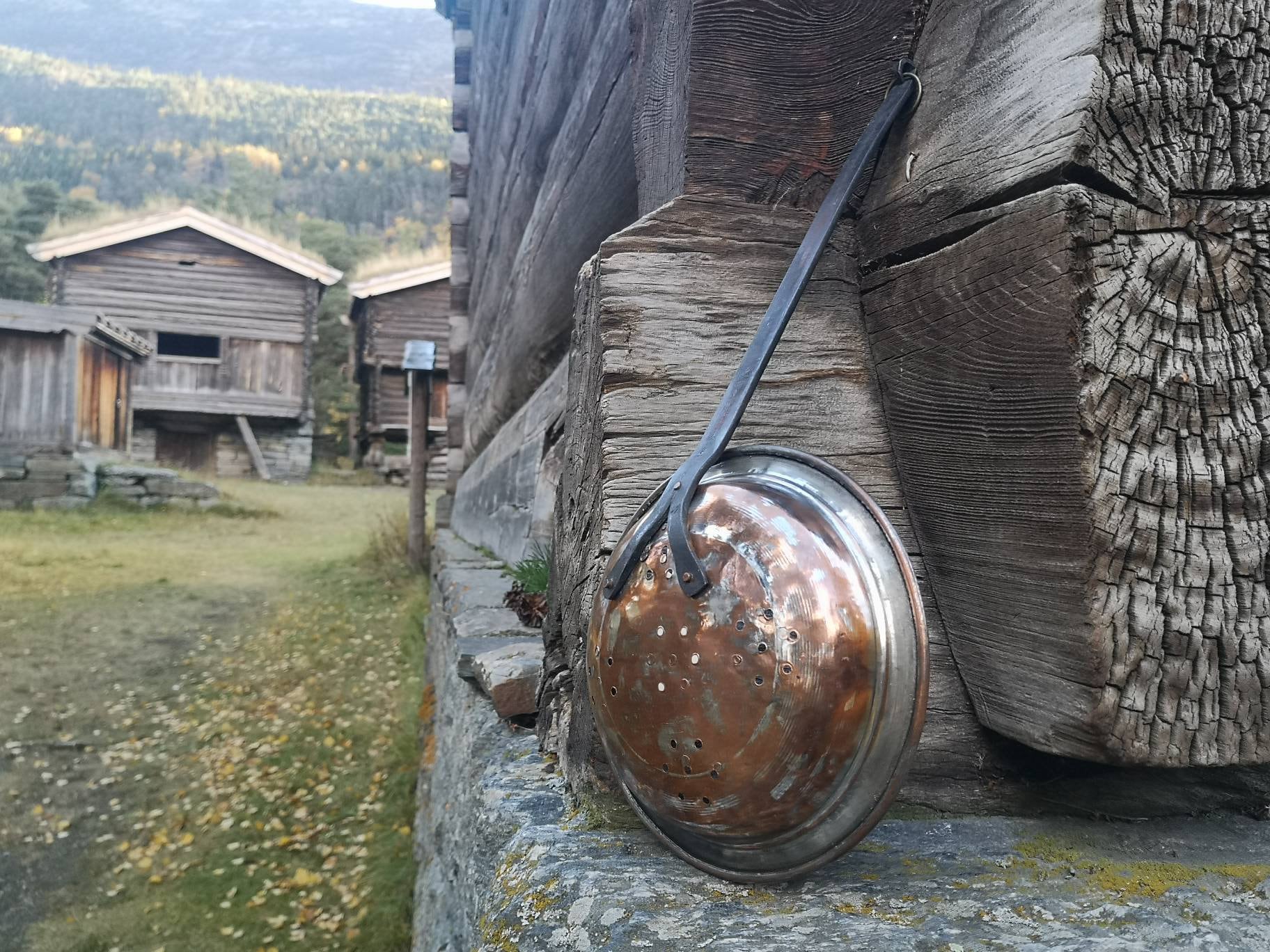 Copper colanders strainers store