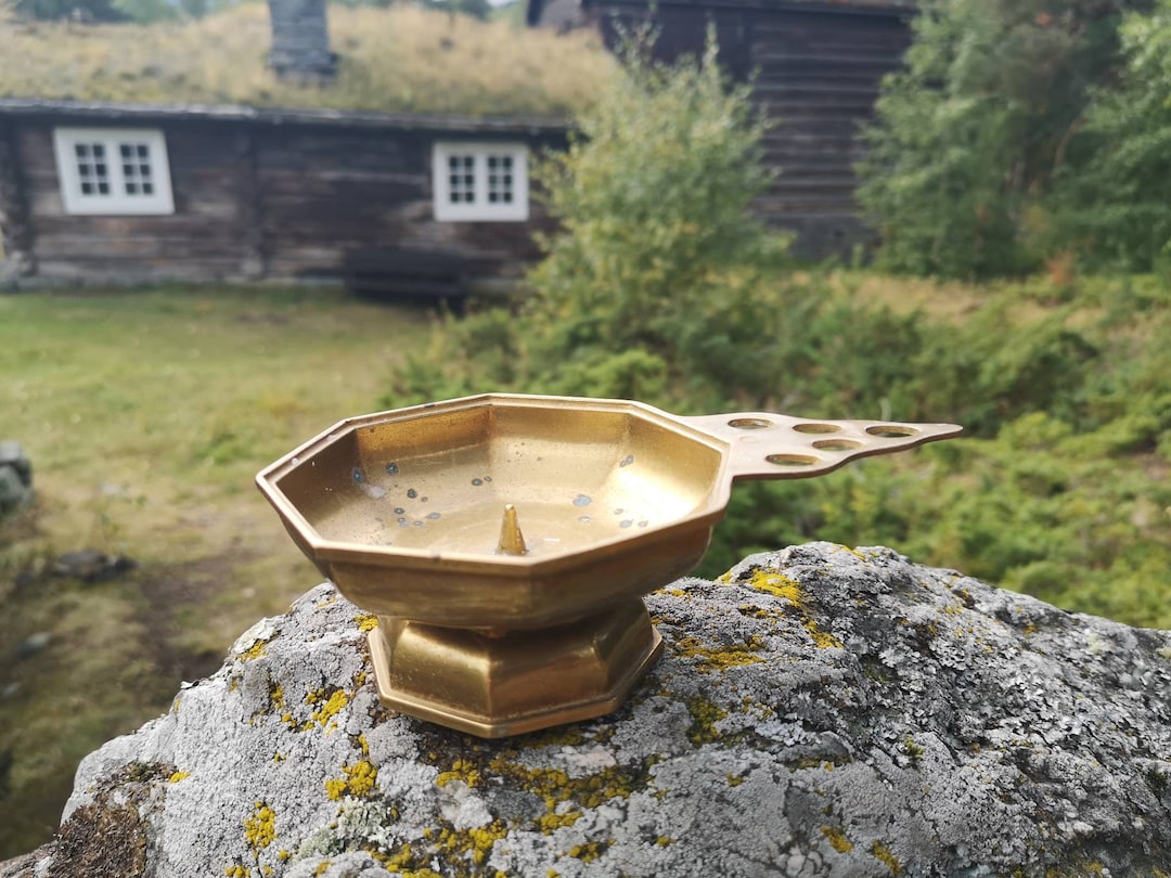 Vintage Norwegian Brass Candle Holder Decorative Candle Holder ...