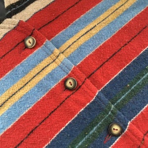 Vintage Striped Multicolored Vest Red Striped Vest Button up Vest Warm ...