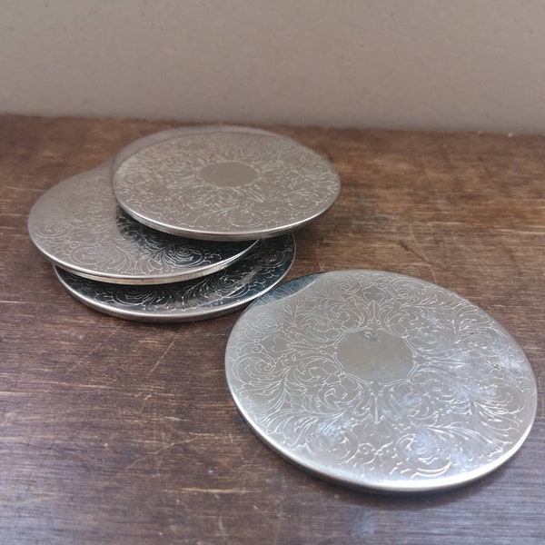 Silver Coasters - Etsy