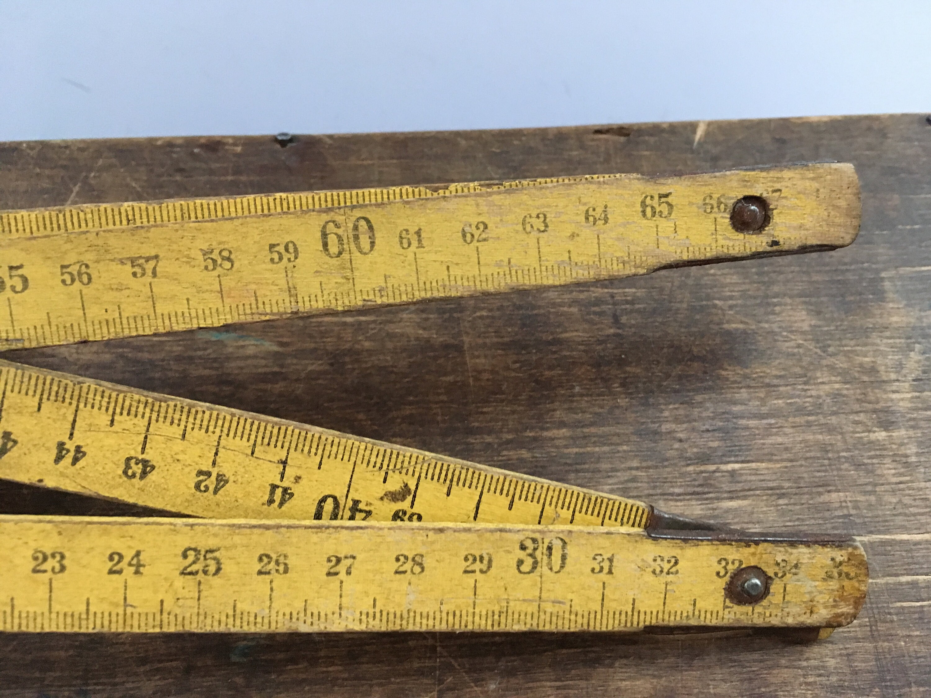 Soviet Vintage Wooden Folding Ruler Yellow Industrial Ruler - Etsy