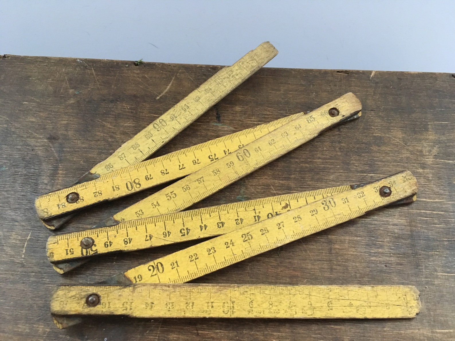 Soviet Vintage Wooden Folding Ruler Yellow Industrial Ruler - Etsy
