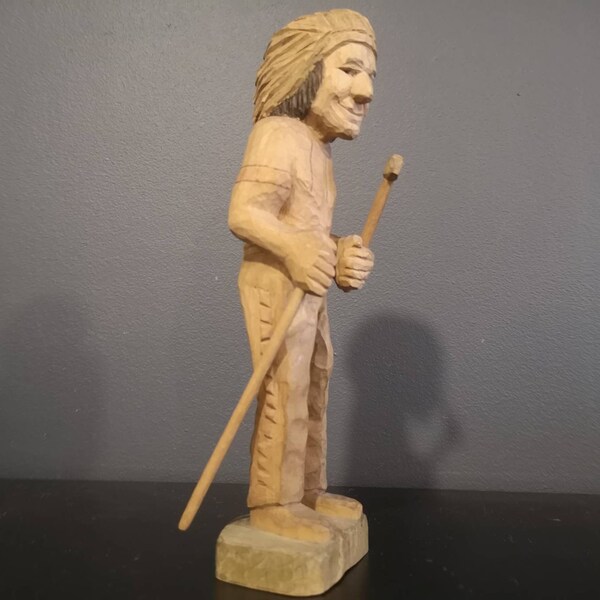 Wooden Indian Statue - Etsy