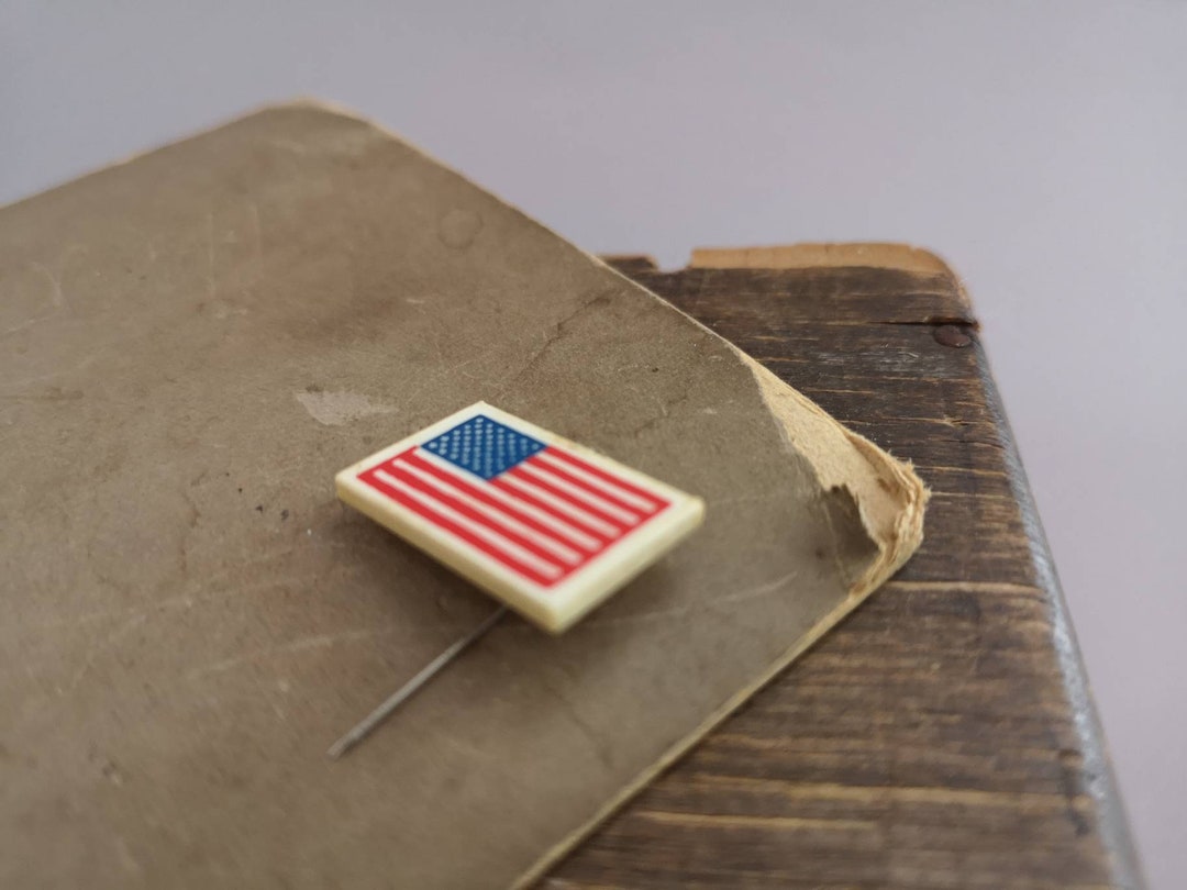 Vintage USA Flag Pin American Badge United States Pin - Etsy