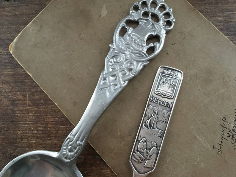 Norwegian Pewter Silver Spoon Norwegian Tin Spoon Norway | Etsy