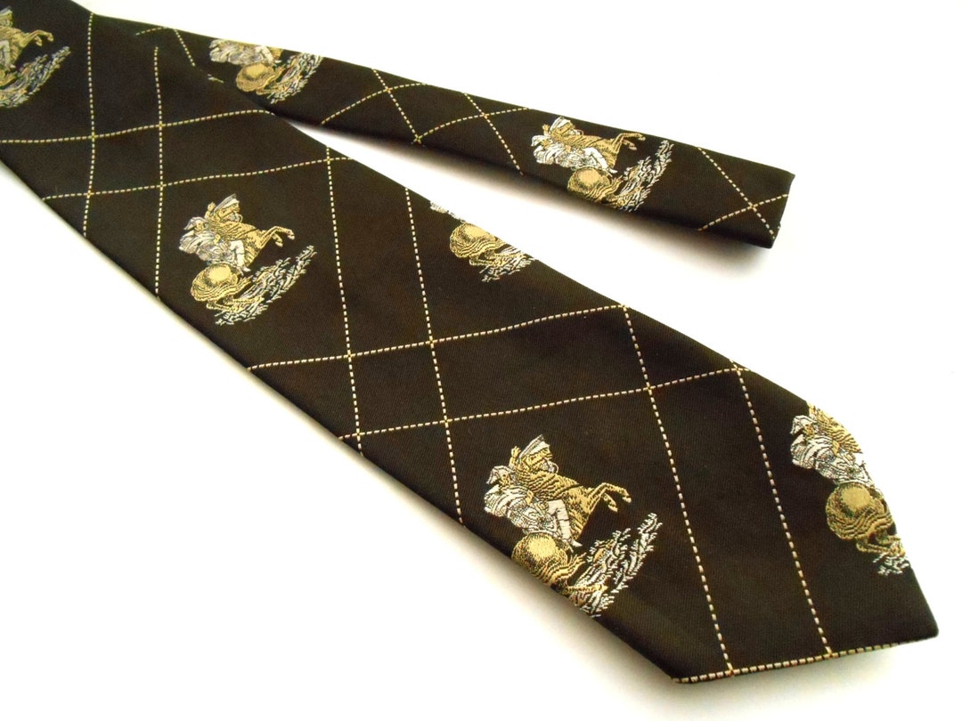 Swedish Vintage Mens Wide Necktie Silja Necktie Brown Necktie With ...