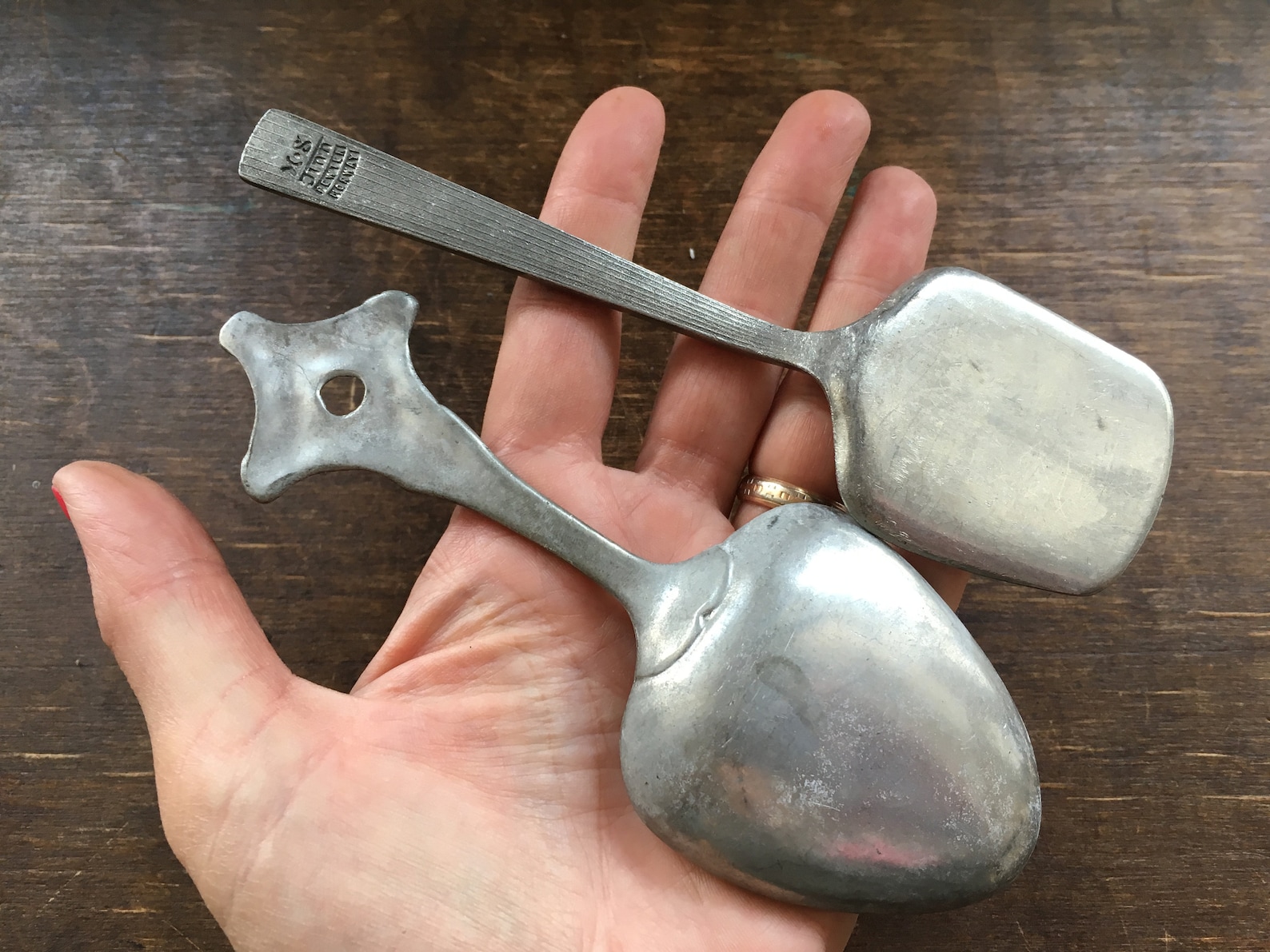 Norwegian Pewter Spoon Set Norwegian Tin Spoon Set Norway - Etsy