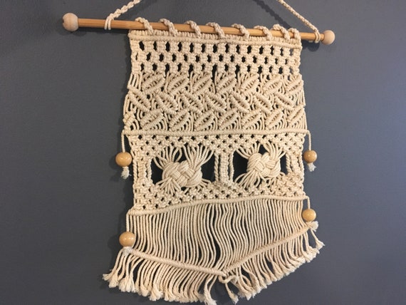 Vintage Macrame Wall Decor Handmade Macrame Wall Hanging - Etsy