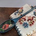 Vintage Floral Wooden Spoon Carved Blue Red Spoon Painted Wooden Spoon ...