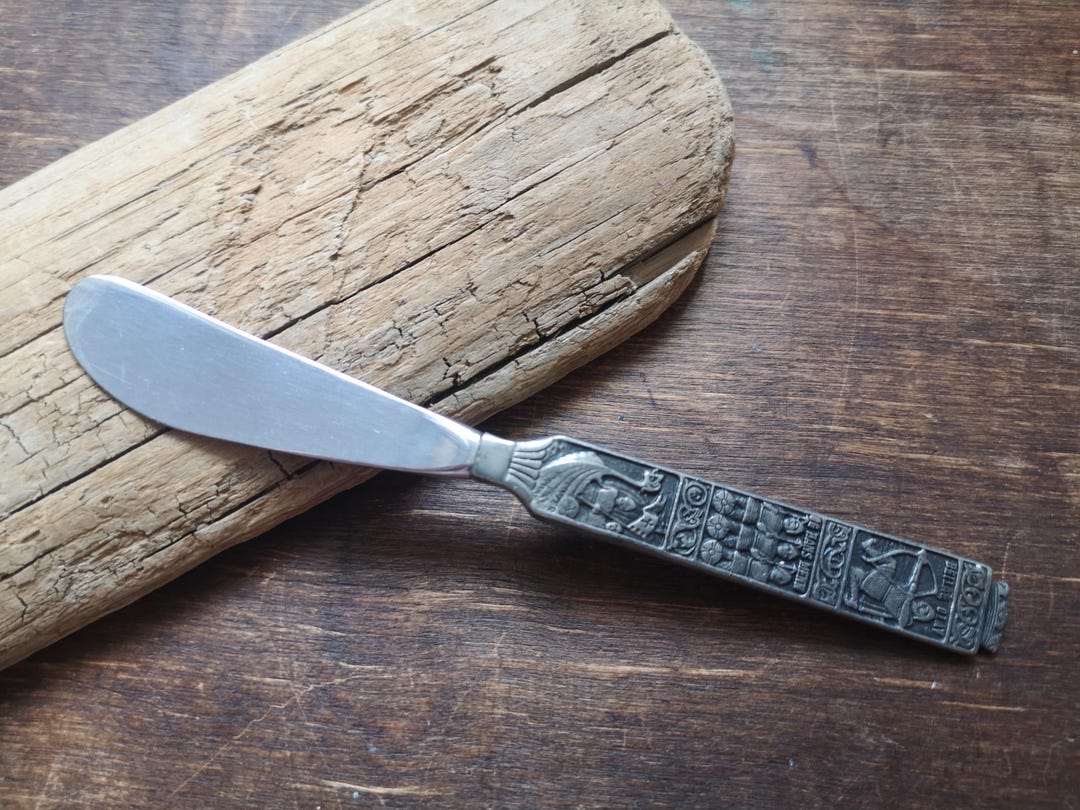 Vintage Pewter Knife Norwegian Tin Knife Norway Souvenir Knife ...