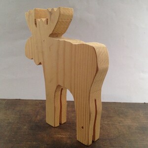Vintage Wooden Elk Handmade Elk Figurine Carved Wood Elk - Etsy