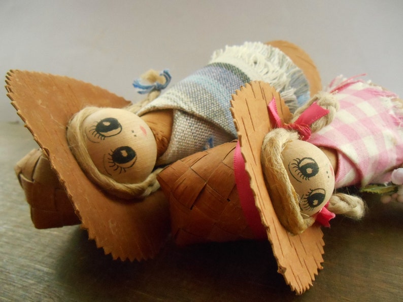Swedish Doll Set Birch Bark Figurines Handmade Figurines Swedish Folk ...