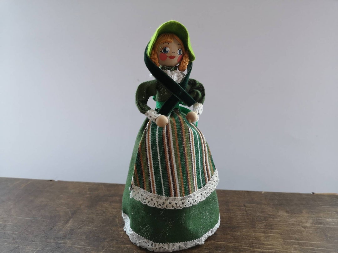 Vintage Fant Gredelin FOLK Doll Small Girl Figurine Handmade Folk Doll ...