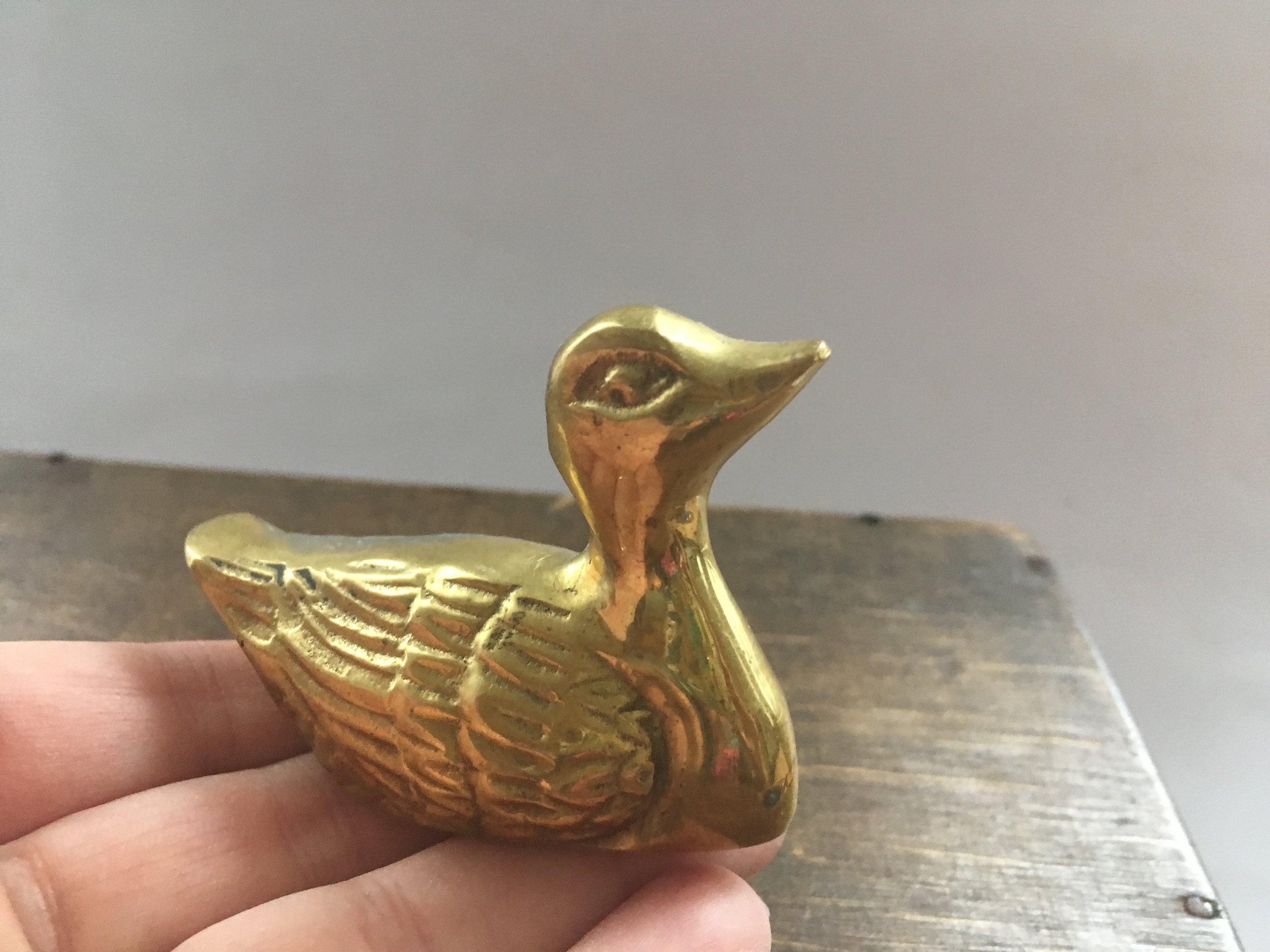 Art & Collectibles Vintage Small Brass Duck Figurine Miniature Brass ...