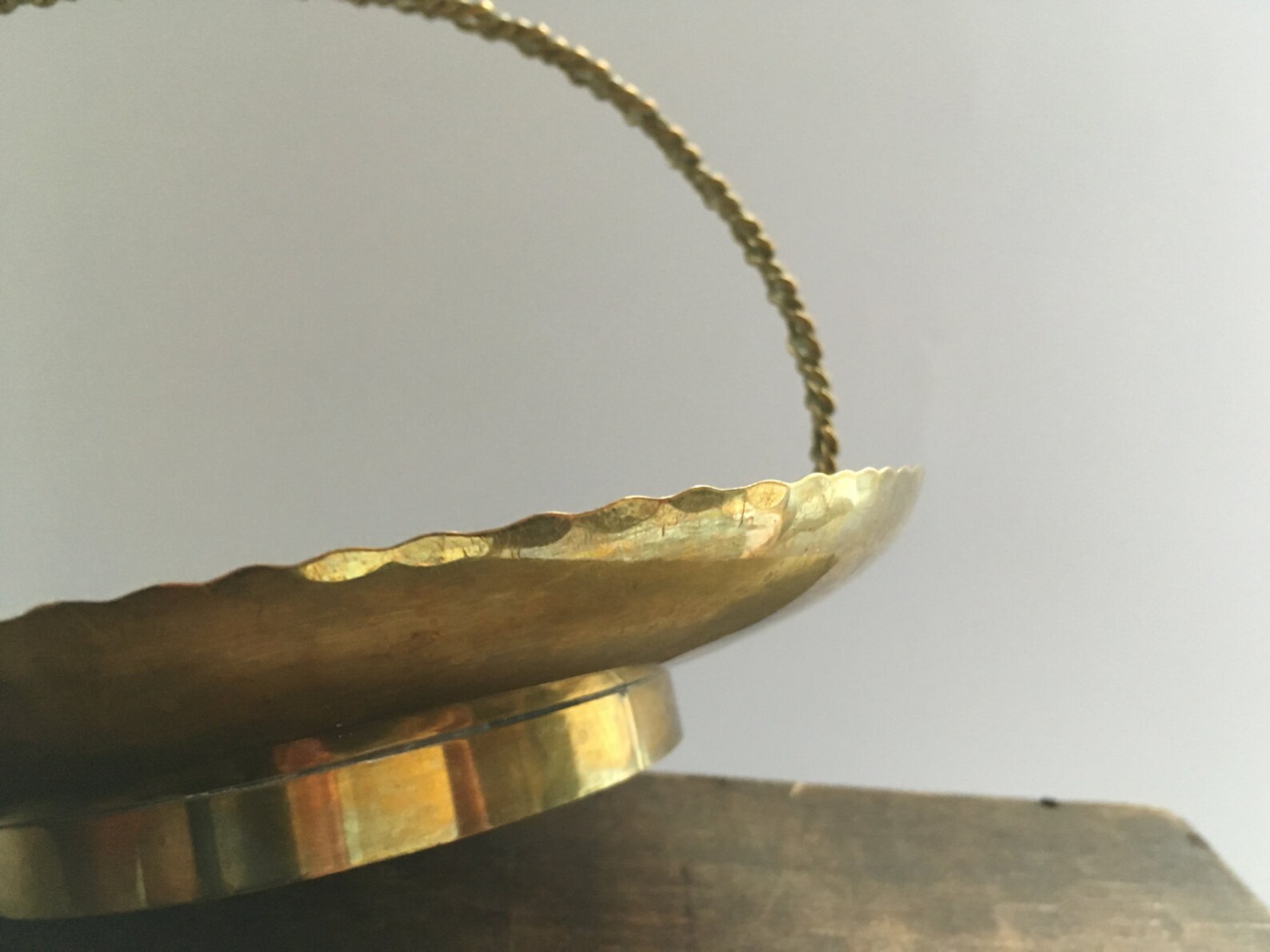 Vintage Brass Basket Golden Metal Basket Scandinavian Brass - Etsy