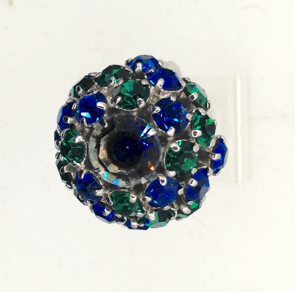 Vintage Faux Sapphire & Emerald Bubble Ring - Etsy Canada