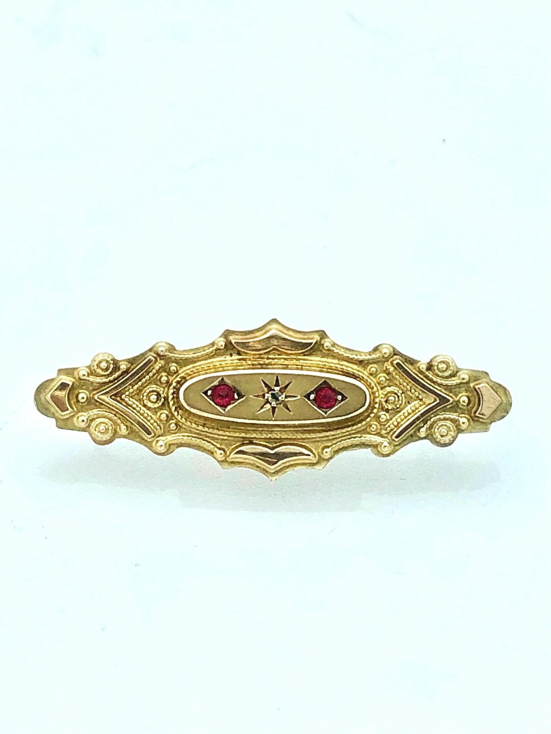 Vintage 9CT Yellow Gold Ascot Tie Pin With Hidden Photo Window - Gift ...