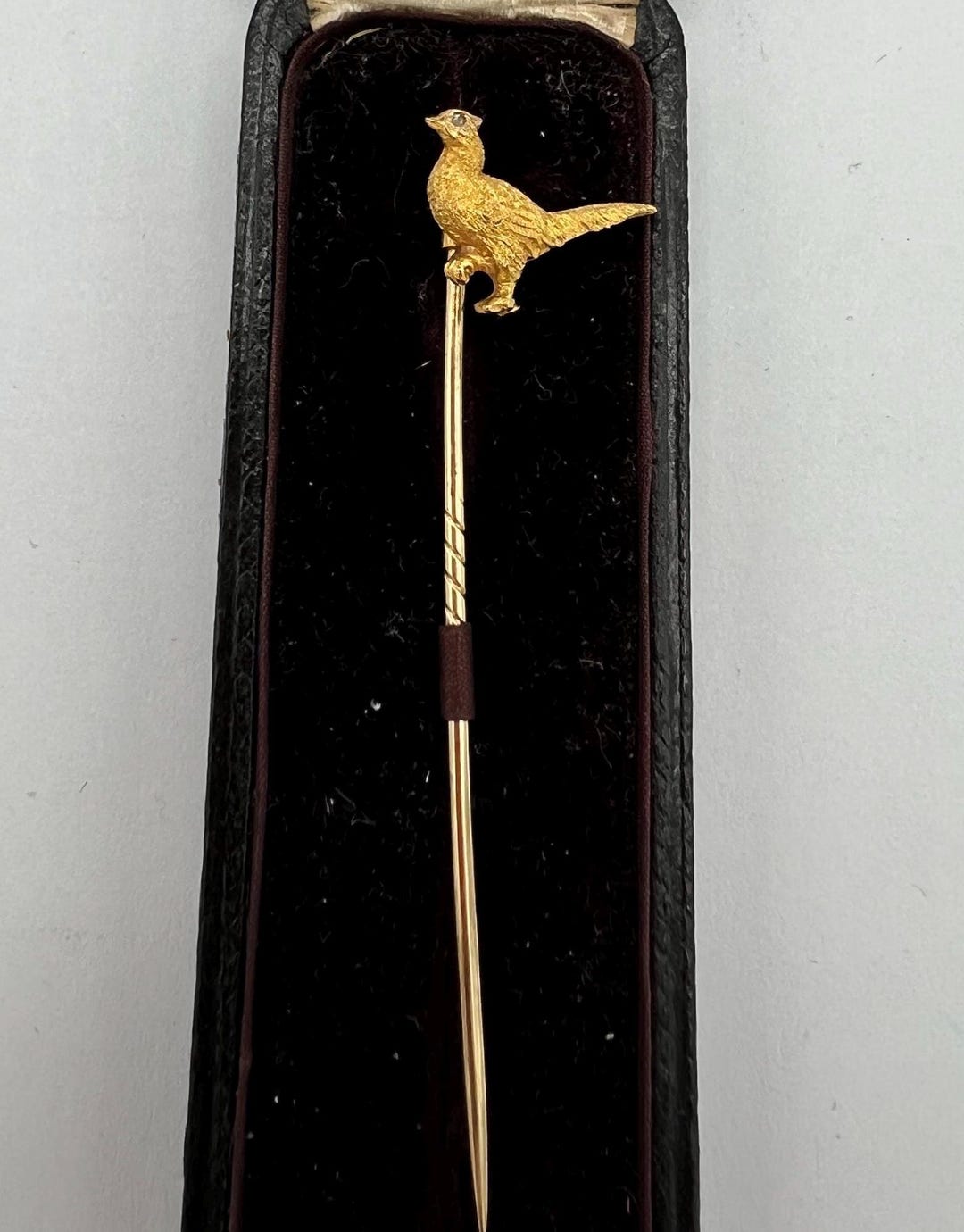 Vintage 18K /9CT Diamond Tie Stick Pin - Etsy Australia
