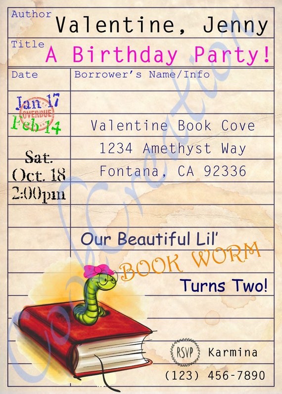 Library Card Invitation