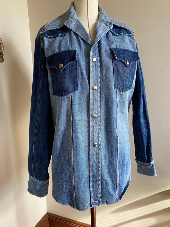 vintage 1970s jean jacket - Gem