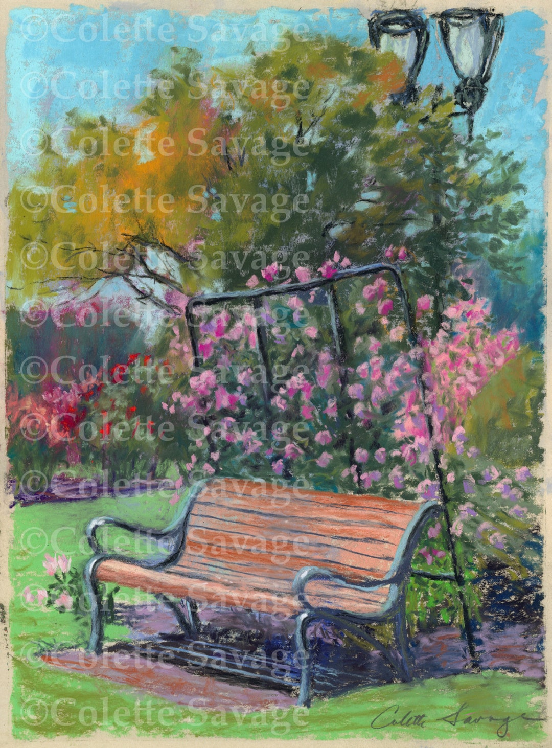 Maplewood Rose Garden - Giclee Print - Etsy