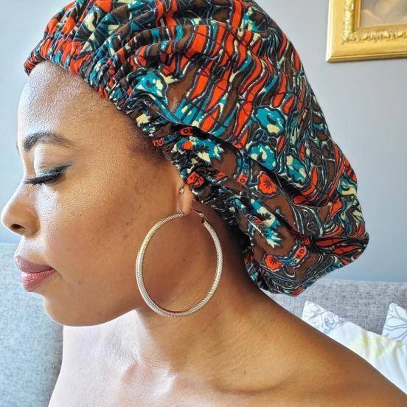 African Hair Treatment Bonnet for Natural Curly Ankara Deep - Etsy