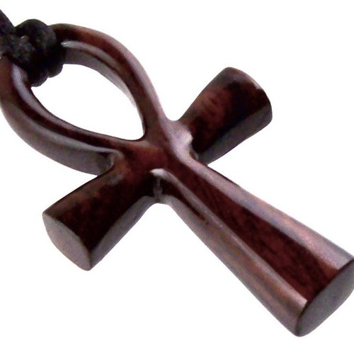 Large Ankh Pendant Mens Wood Ankh Necklace Wooden Egyptian | Etsy