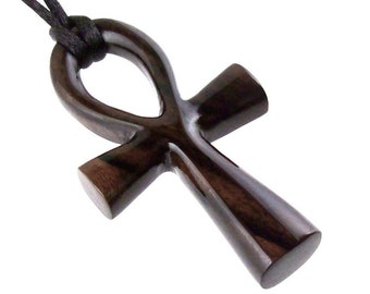 Large Wooden Ankh Necklace - Etsy