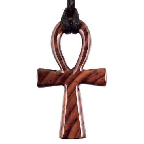 Large Ankh Pendant Mens Wood Ankh Necklace Wooden Egyptian | Etsy
