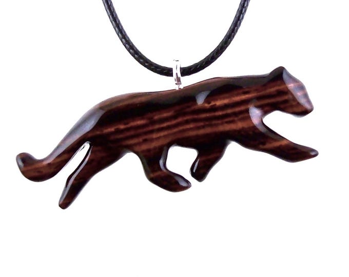 Mountain Lion Necklace, Puma Medallion, Sterling Silver Animal Jewelry ...