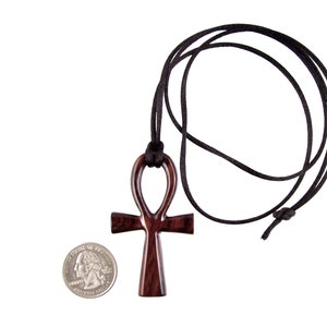 Large Ankh Pendant Mens Wood Ankh Necklace Wooden Egyptian | Etsy