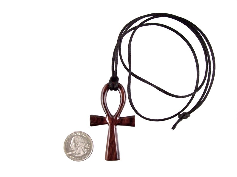 Large Ankh Pendant Mens Wood Ankh Necklace Wooden Egyptian | Etsy