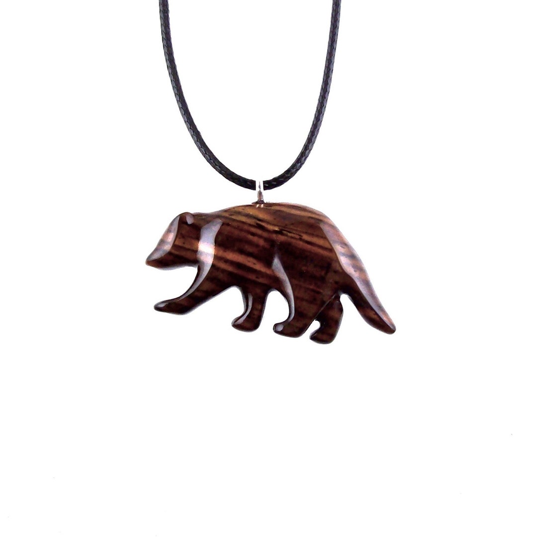 Hand Carved Raccoon Pendant, Wooden Raccoon Necklace, Wood Animal ...