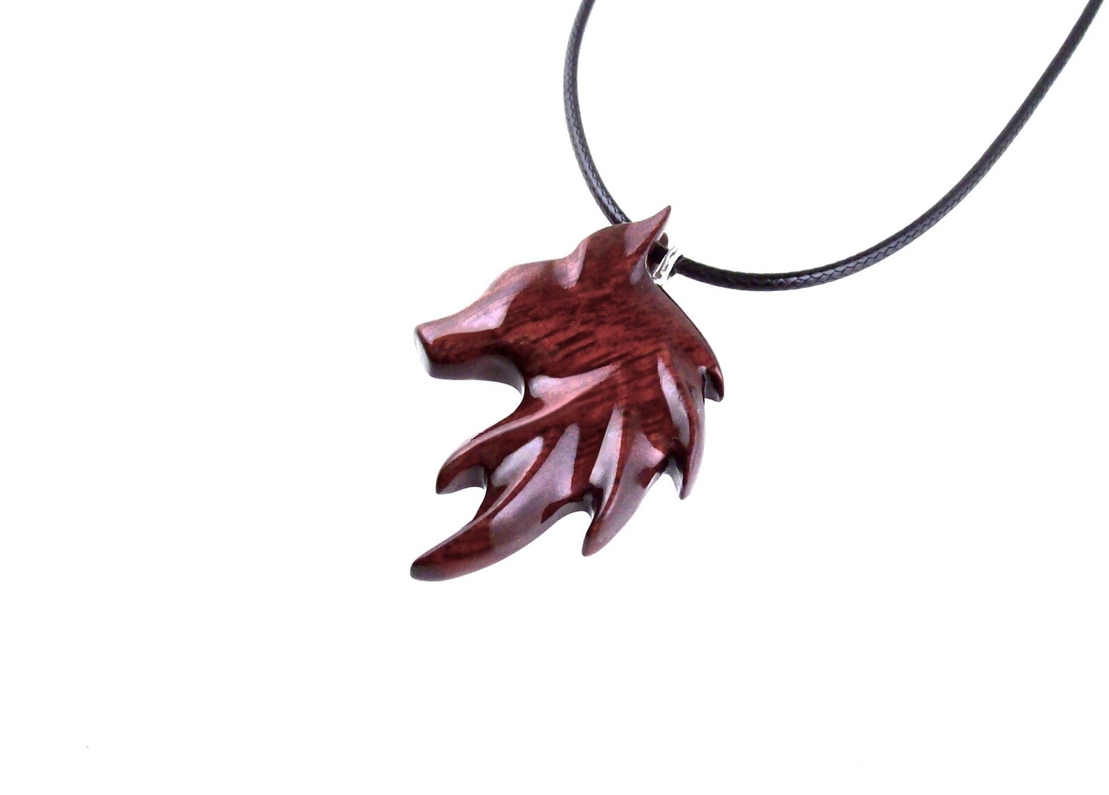 Wooden Fox Pendant Hand Carved Fox Necklace Woodland - Etsy