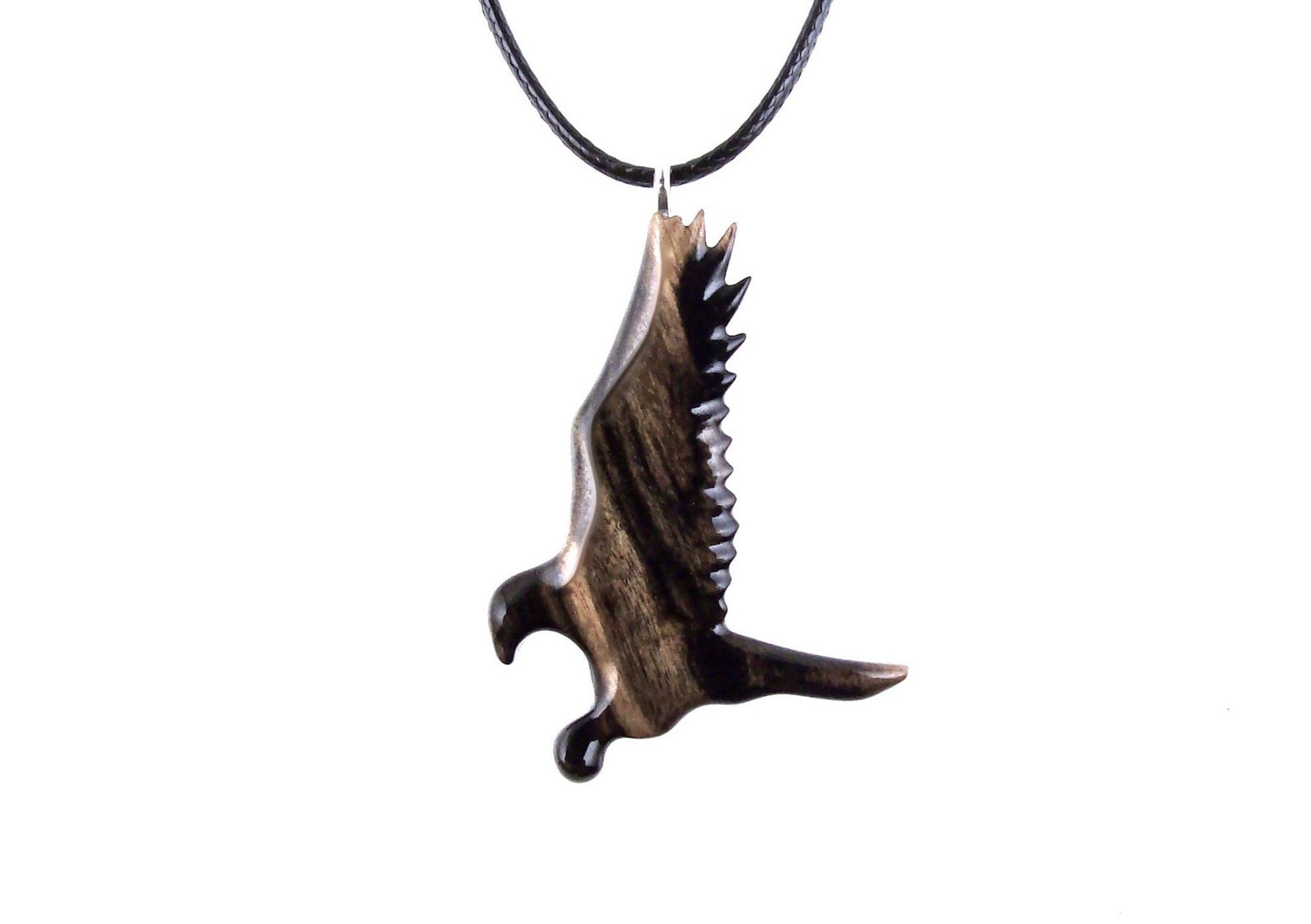 Hawk Necklace Hand Carved Wooden Hawk Pendant for Men or - Etsy