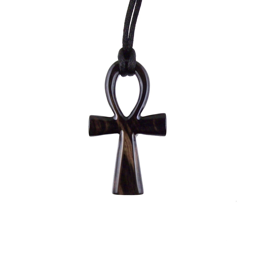 Ankh Pendant, Hand Carved Wooden Ankh Necklace for Men or Women ...