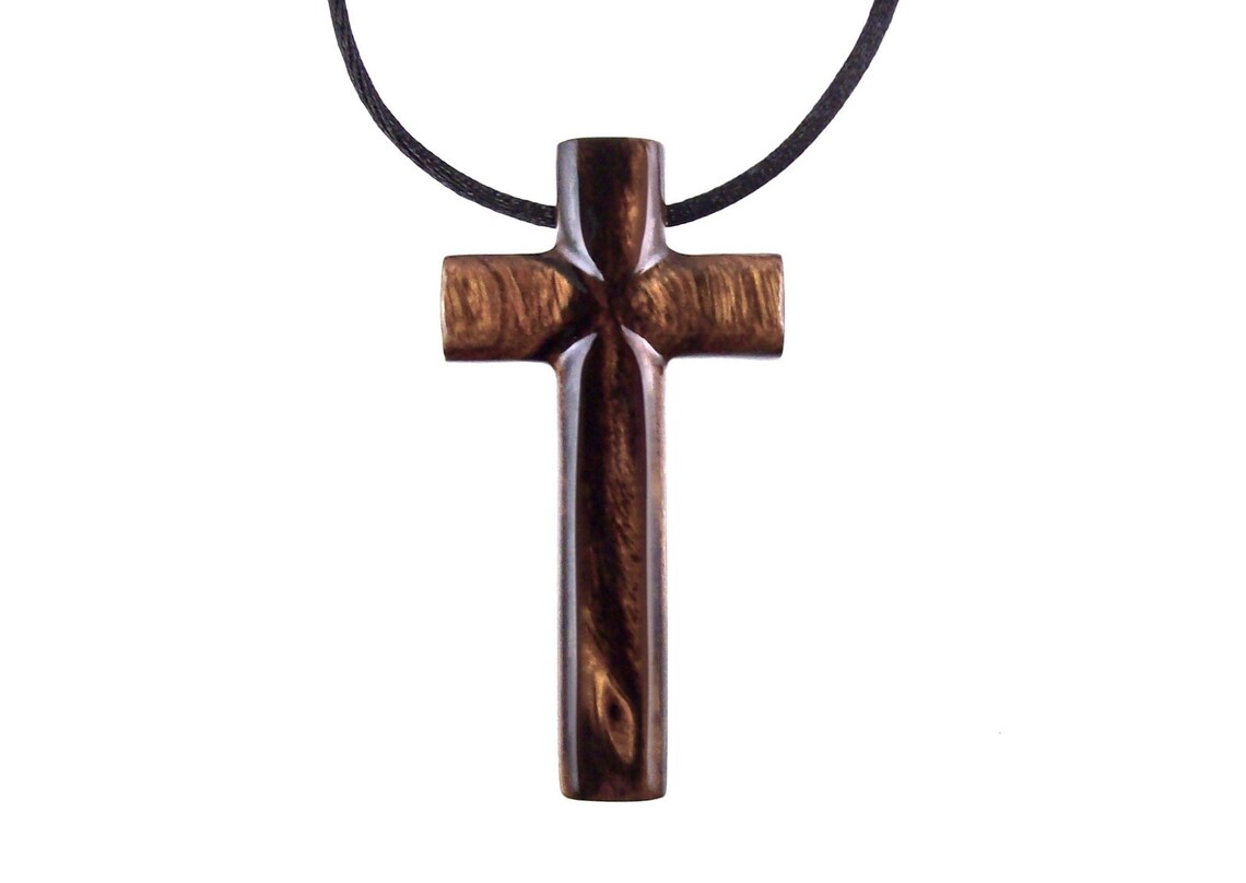 Large Wooden Cross Pendant Hand Carved Mens Wood Cross - Etsy