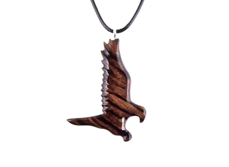 Hand Carved Hawk Pendant Wooden Falcon Necklace Wood Bird - Etsy