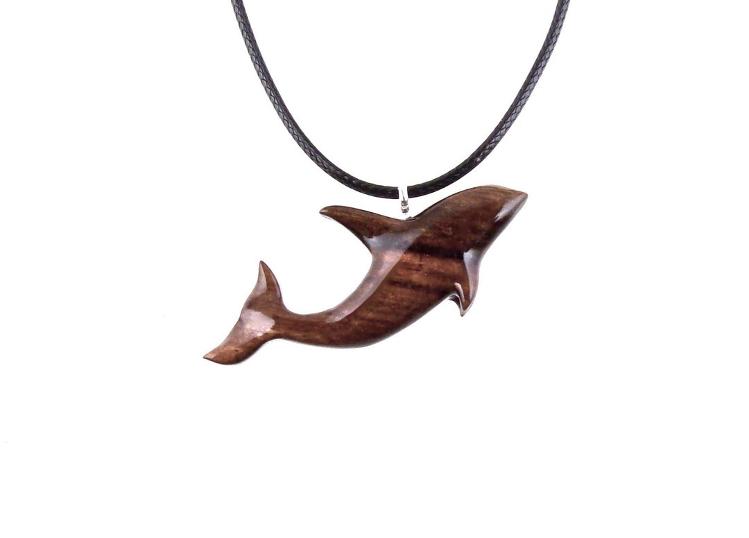 Wooden Orca Necklace Hand Carved Killer Whale Pendant - Etsy