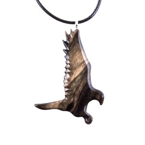 Hawk Necklace Hand Carved Wooden Hawk Pendant for Men or - Etsy