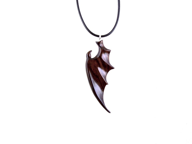 Hand Carved Dragon Wing Necklace Wooden Wing Pendant Fantasy - Etsy