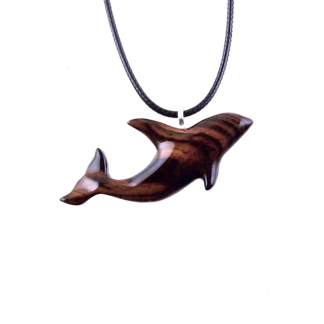 Hand Carved Orca Necklace, Killer Whale Pendant for Men Women, Nautical ...
