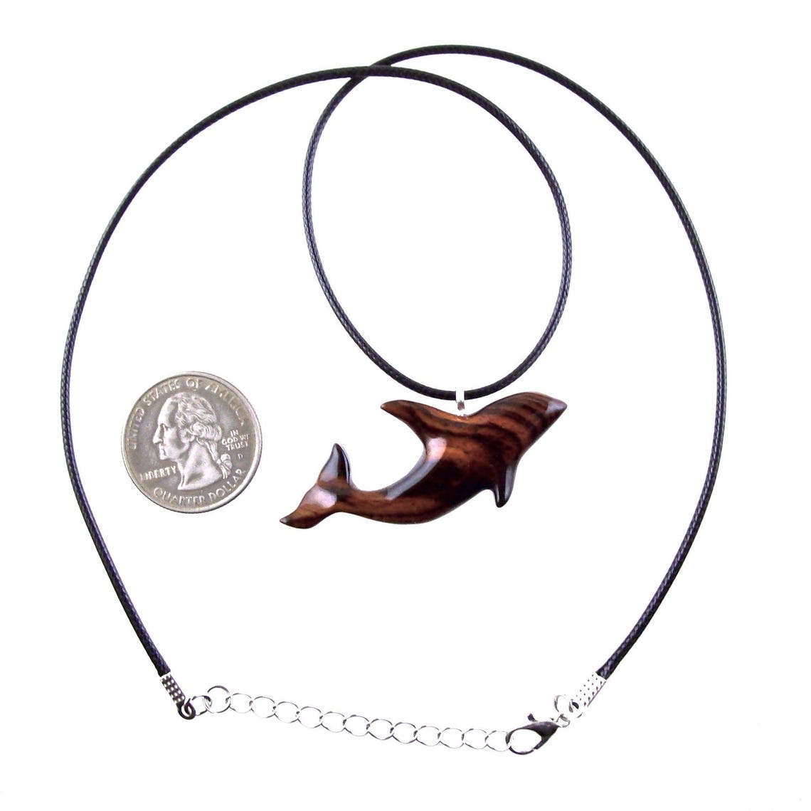 Hand Carved Orca Necklace, Killer Whale Pendant for Men Women, Nautical ...