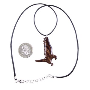 Hand Carved Hawk Pendant, Wooden Falcon Necklace, Wood Bird Necklace ...