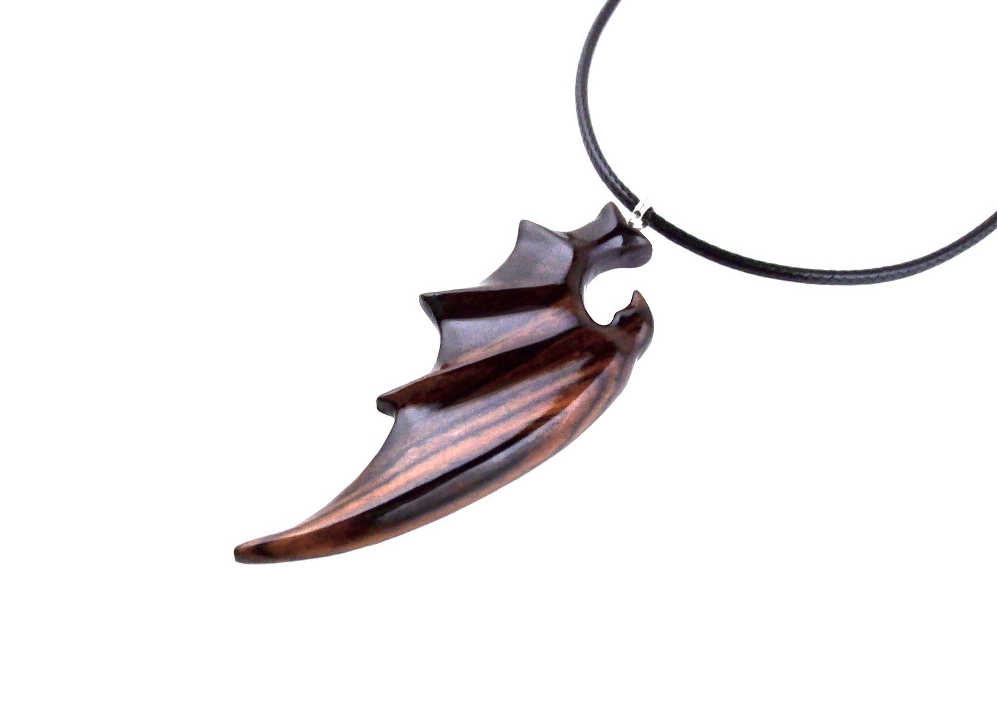 Hand Carved Dragon Wing Necklace Wooden Wing Pendant Fantasy - Etsy